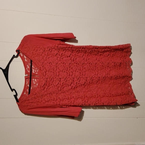 Soho | Tops | Soho Lace Covered Tee Med | Poshmark